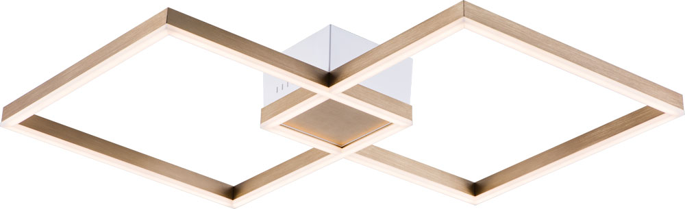 PageOne PC010104-BC Fractal Contemporary Brushed Champagne LED Ceiling Light Fixture - PGO ...