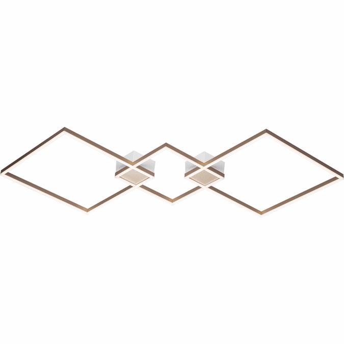 PageOne PC010107-BC Fractal Modern Brushed Champagne LED Flush Mount Ceiling Light Fixture - PGO ...