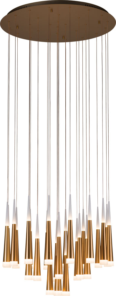 PageOne PP121040-BG Meteor Modern Brushed Gold LED Multi Pendant Light ...