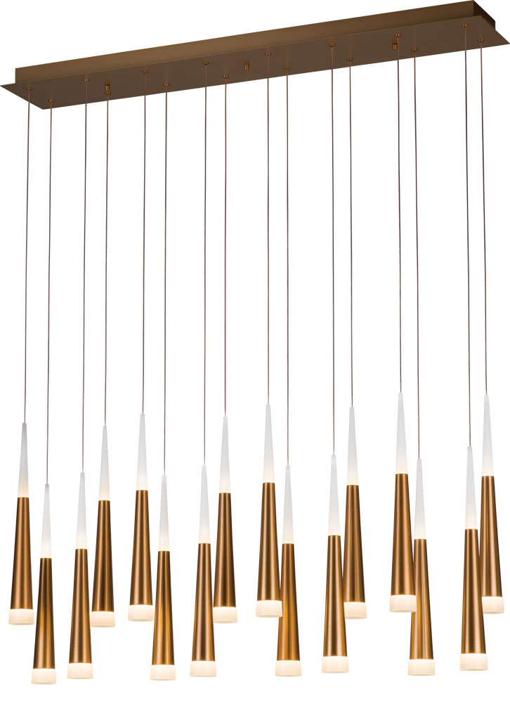 PageOne PP121090-BG Meteor Contemporary Brushed Gold LED Multi Hanging ...
