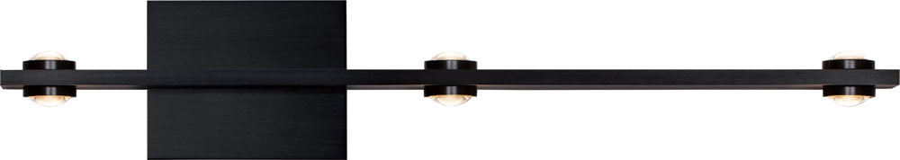 PageOne PW131320-SBB Aurora Contemporary Satin Brushed Black LED Wall ...