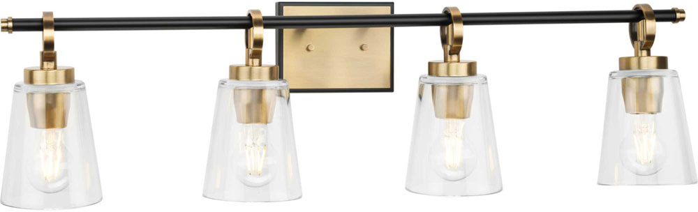 Progress Lighting P300483-163 Cassell Modern Vintage Brass 4-Light ...