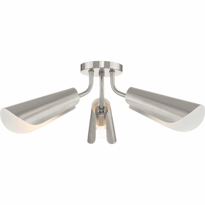 Progress Lighting P350272-009 Cornett Modern Brushed Nickel Flush Mount ...