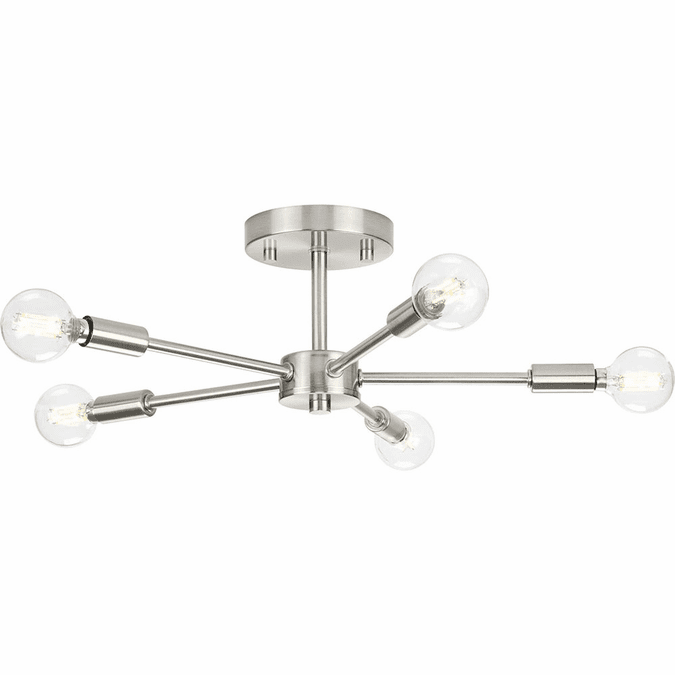 Progress P350219-009 Delayne Contemporary Brushed Nickel Flush Mount ...