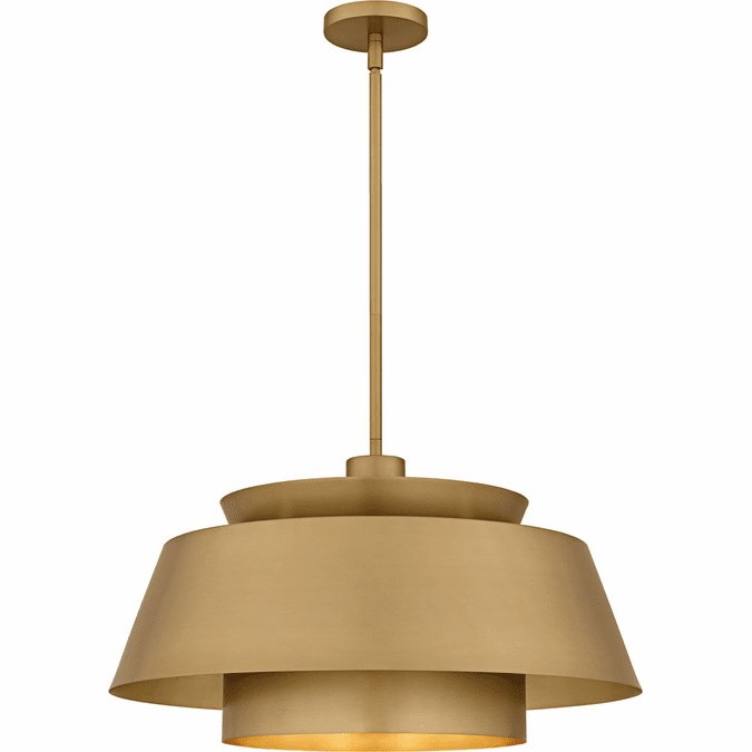 Quoizel LMI2824BWS Lumi Contemporary Brushed Weathered Brass 24" Drop ...
