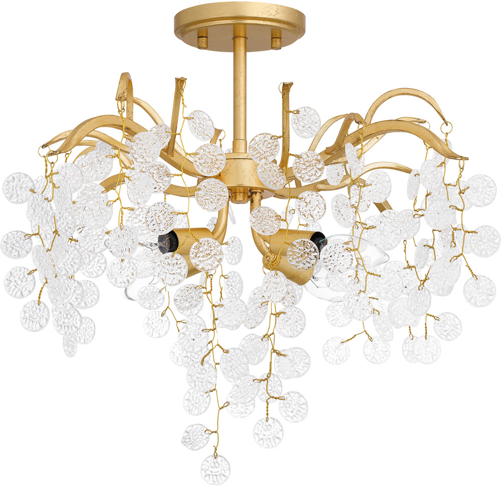 Quoizel MAP1720GFL Maple Contemporary Gold Leaf Ceiling Lighting ...