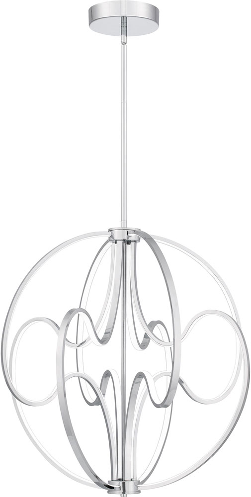 Quoizel PCCLR2824C Clairon Modern Polished Chrome LED Hanging Pendant ...