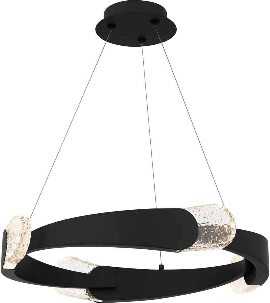 Quoizel PCSAF2824MBK Saffron Modern Matte Black LED 24" Drop Lighting ...