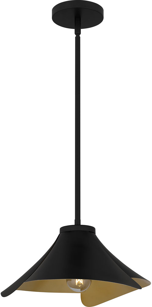 Quoizel QP6747MBK Modern Matte Black Pendant Light Fixture - QUO-QP6747MBK