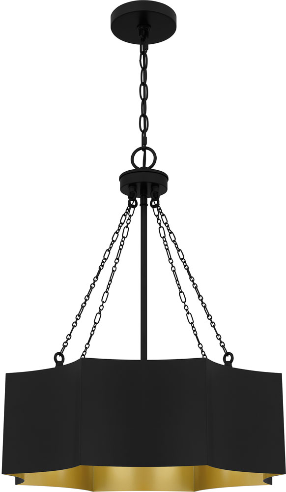 Quoizel QP6755MBK Modern Matte Black Pendant Light - QUO-QP6755MBK