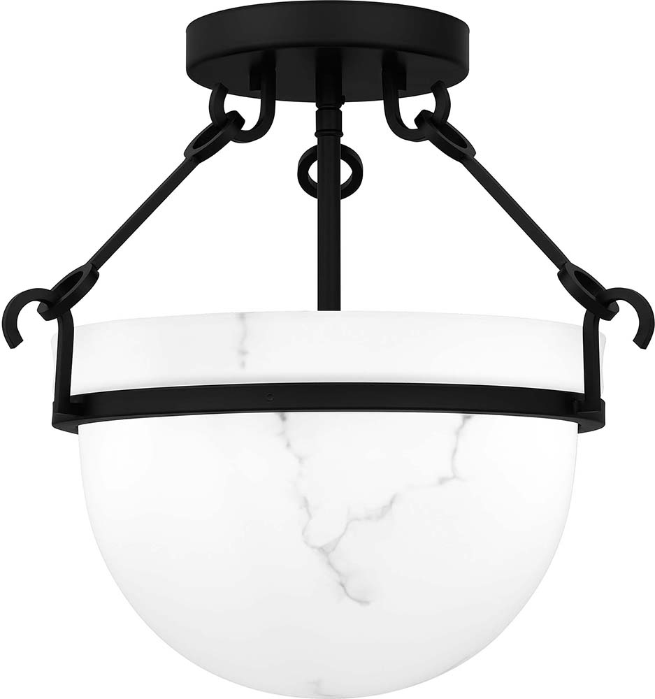 Quoizel QSF6185MBK Modern Matte Black Overhead Light Fixture - QUO ...