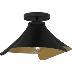 Quoizel QSF6742MBK Matte Black Ceiling Light Fixture - QUO-QSF6742MBK