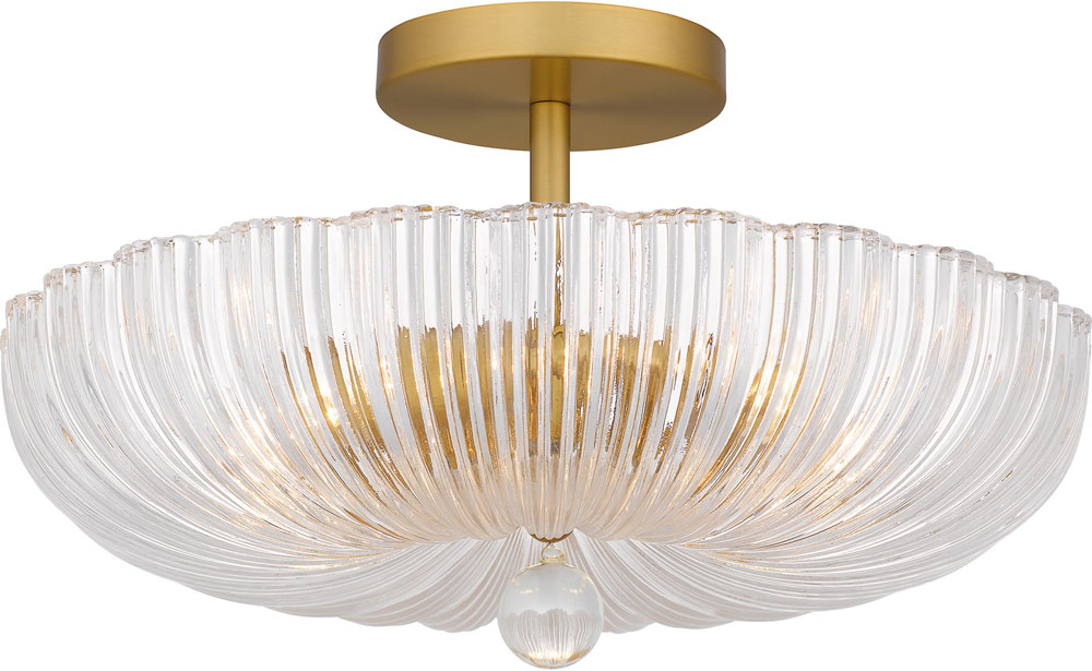 Quoizel QSF6748BRG Modern Brushed Gold Ceiling Light Fixture - QUO ...