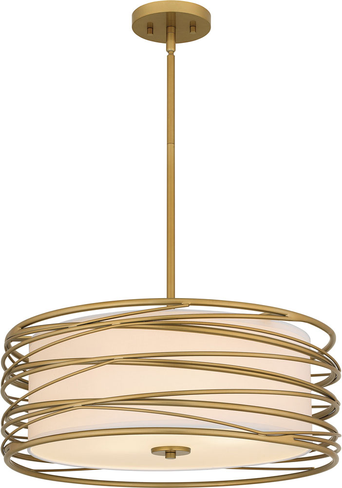 Quoizel SPL2820LG Spiral Modern Light Gold Drum Drop Lighting - QUO ...
