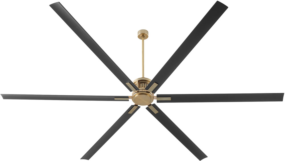 Quorum 101206-80 Zeus Contemporary Aged Brass Outdoor 120" Ceiling Fan ...