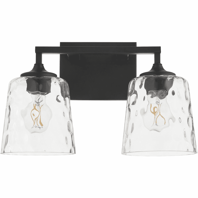 Quorum 5005-2-159 Eldorado Contemporary Matte Black 2-Light Bathroom ...