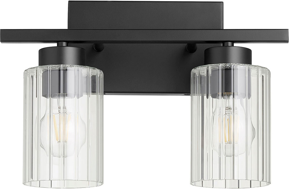 Quorum 501-2-69 Ladin Contemporary Textured Black 2-Light Vanity ...