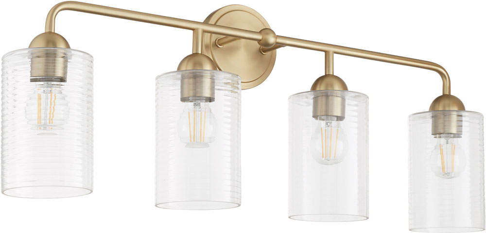 Quorum 598-4-80 Tamara Day Aged Brass 4-Light Vanity Light - QRM-598-4-80