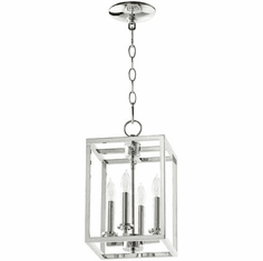 Quorum 6731-4-65 Cuboid Satin Nickel 11" Foyer Light Fixture - QRM-6731 ...