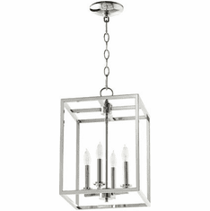 Quorum 6731-4-65 Cuboid Satin Nickel 11" Foyer Light Fixture - QRM-6731 ...