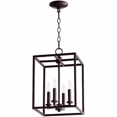 Quorum 6731-4-65 Cuboid Satin Nickel 11" Foyer Light Fixture - QRM-6731 ...