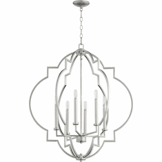 Quorum 6842-6-69 Dublin Modern Noir Foyer Lighting Fixture - QRM-6842-6-69
