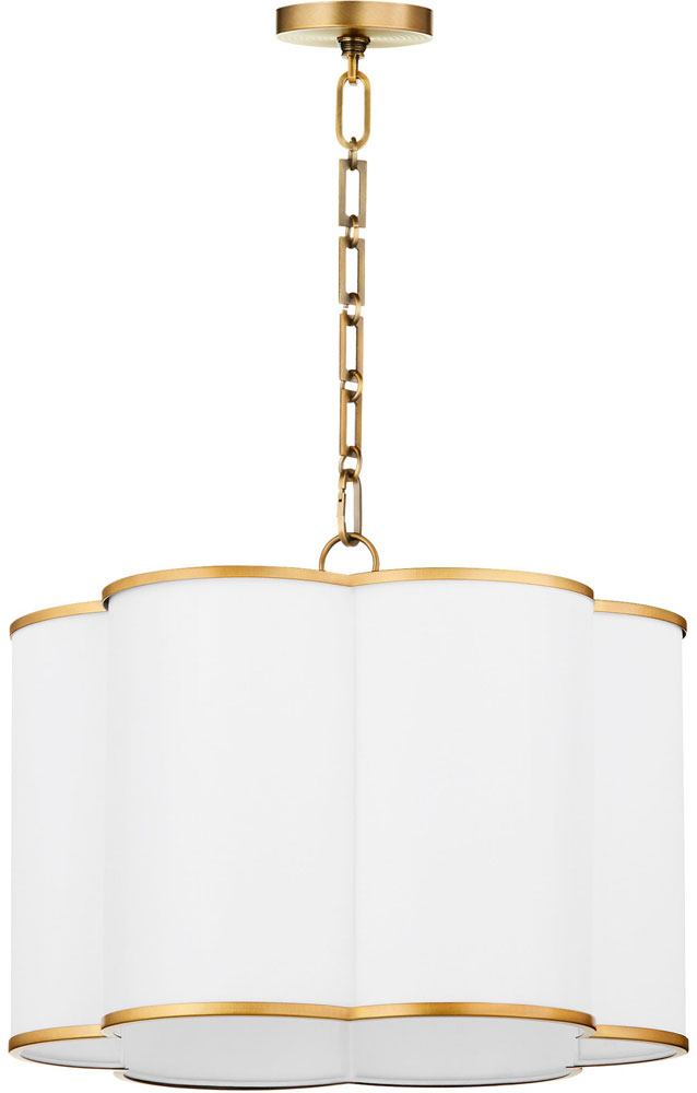 Quorum 8228-4-47 Belinder Modern Non-Lacquered Brass 22" Drop Ceiling ...