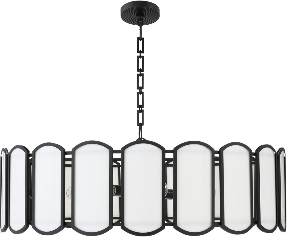 Quorum 824-8-59 Belleview Modern Matte Black 38" Hanging Pendant Light ...