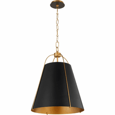 Quorum 861-3-0880 Jamie Modern Studio White w/ Aged Brass Drop Ceiling ...