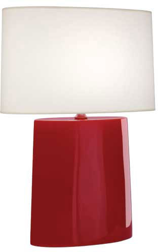 Robert Abbey RR03 Victor Ruby Red Glazed Ceramic Lighting Table Lamp ...
