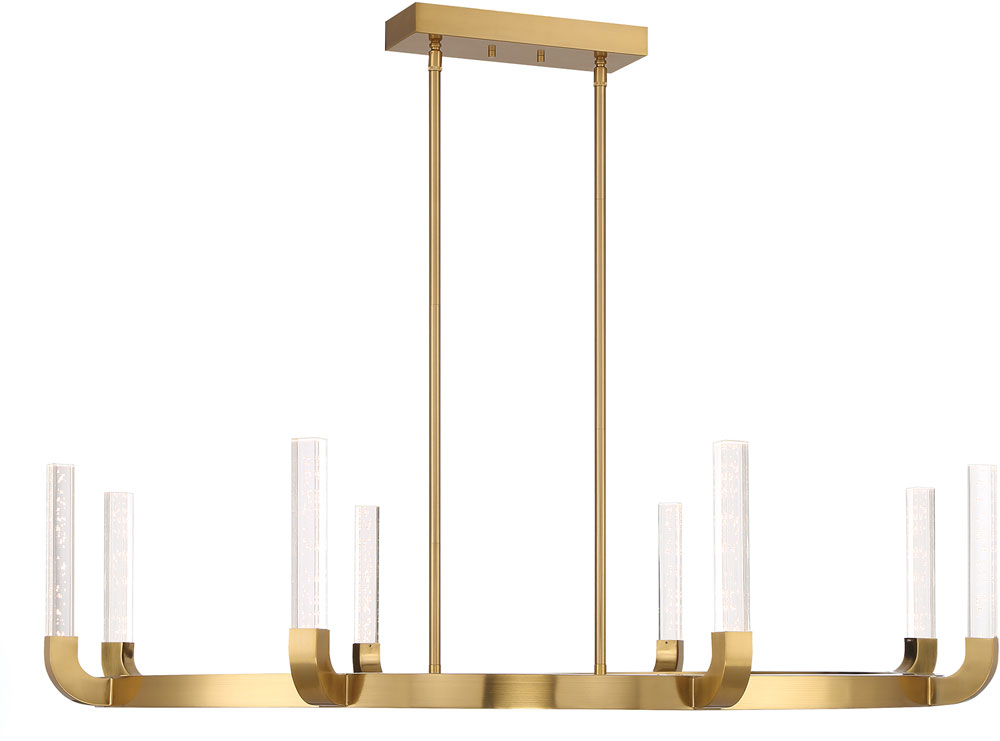 Savoy House 1-2507-8-322 Del Mar Modern Warm Brass LED Kitchen Island ...