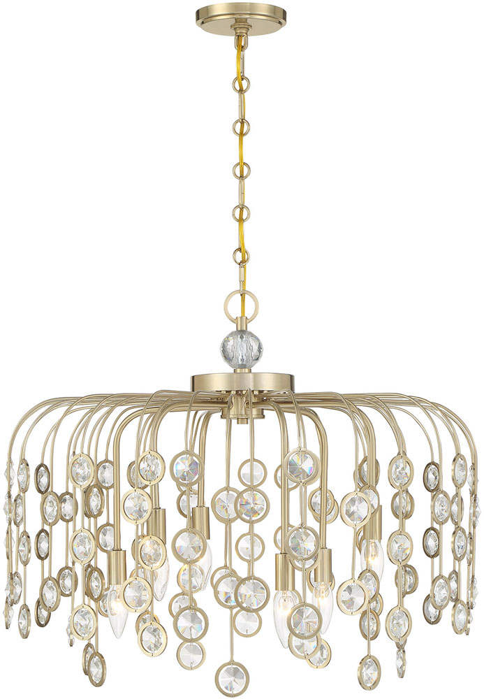Savoy House 1-3598-6-127 Irina Noble Brass Pendant Lighting Fixture ...
