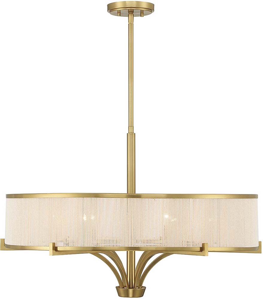 Savoy House 1-7752-6-322 Wynwood Warm Brass Drop Lighting - SVH-1-7752 ...