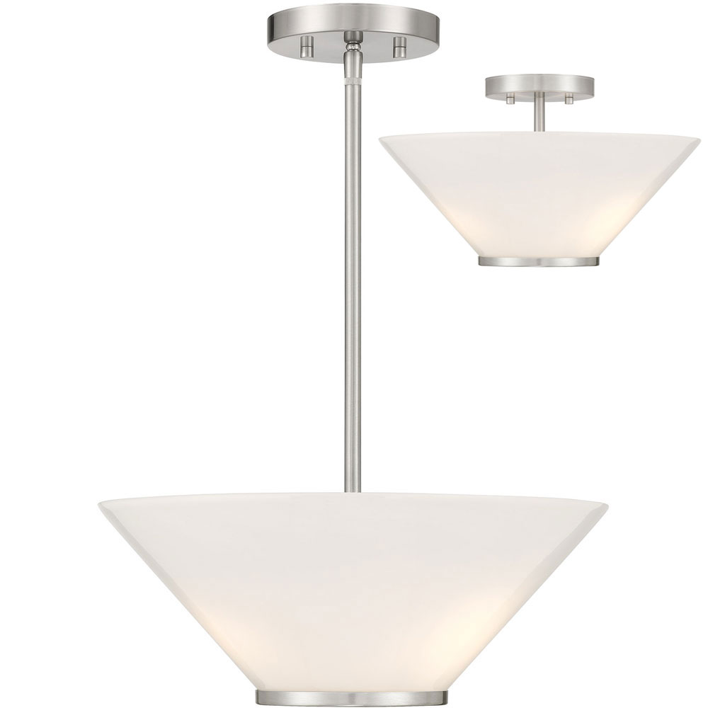 Savoy House 6-4012-3-SN Blair Modern Satin Nickel Lighting Pendant ...