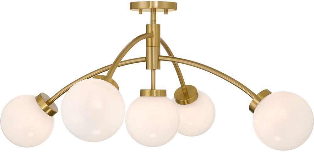 Savoy House 6-6199-5-322 Redfield Modern Warm Brass Overhead Lighting ...