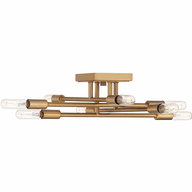 Savoy House 6-7003-8-322 Lyrique Modern Warm Brass Overhead Light ...