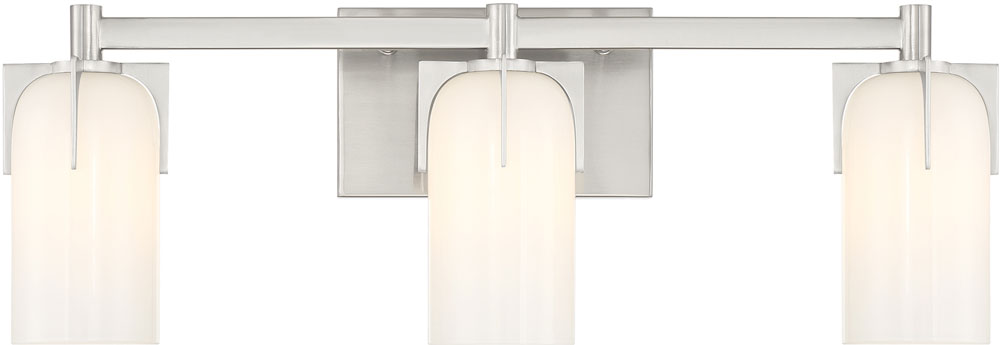 Savoy House 8-4128-3-SN Caldwell Modern Satin Nickel 3-Light Bathroom ...