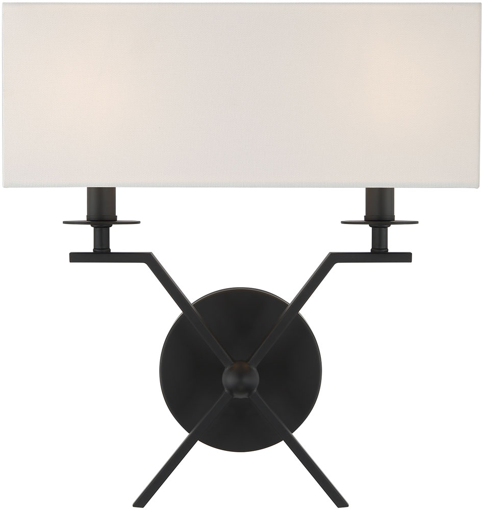 Savoy House 9-3305-2-89 Arondale Modern Matte Black Wall Lighting ...