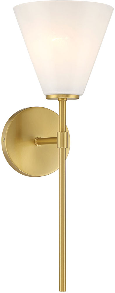 Savoy House 9-4010-1-322 Blair Contemporary Warm Brass Wall Light ...