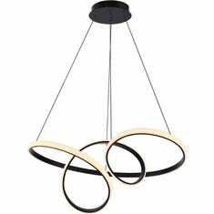 SDQ Lighting PD35060SB Contemporary Sand Black LED Kitchen Island ...