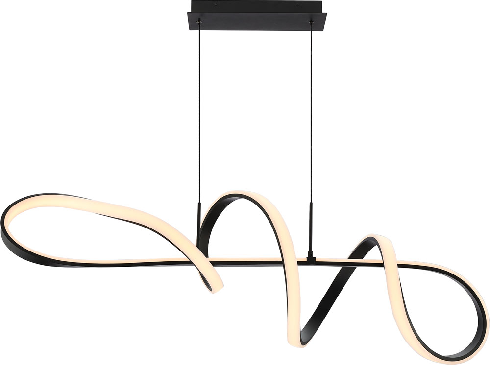 SDQ Lighting PD35060SB Contemporary Sand Black LED Kitchen Island ...