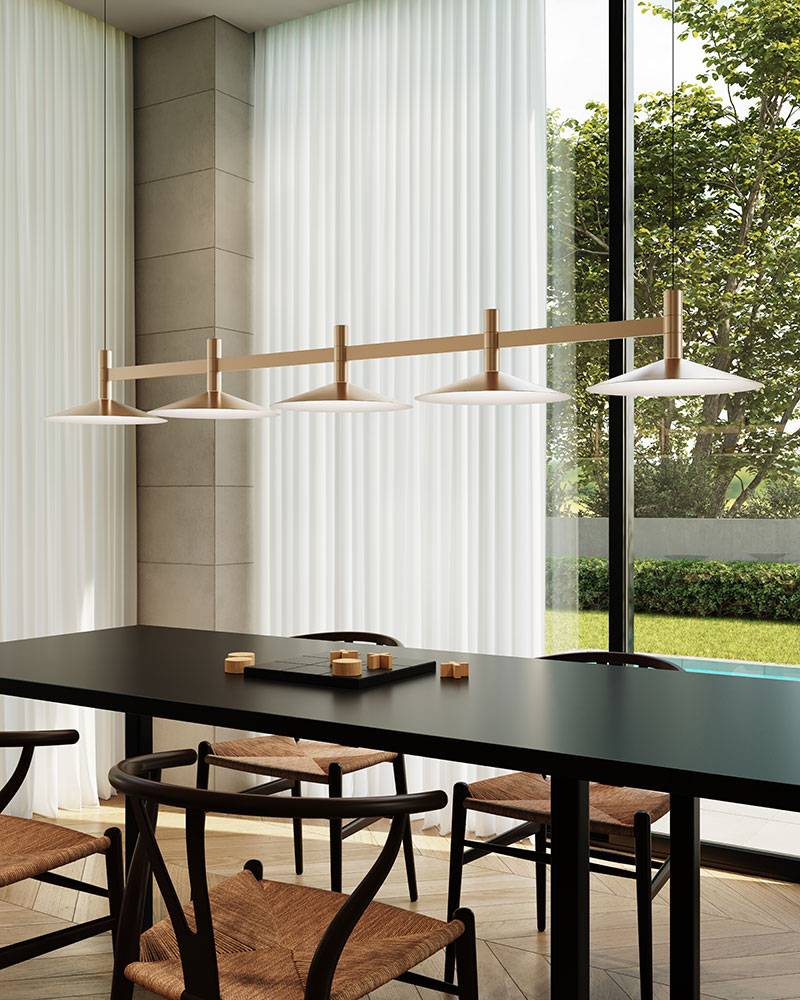 Sonneman 1785.14-PAN Systema Staccato Modern Brass LED Kitchen Island ...