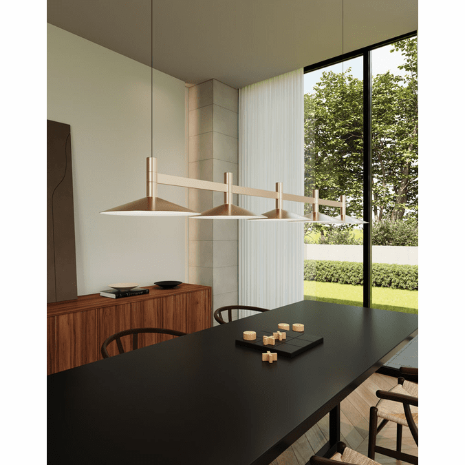 Sonneman 1783.14-CON Systema Staccato Contemporary Brass LED Island ...