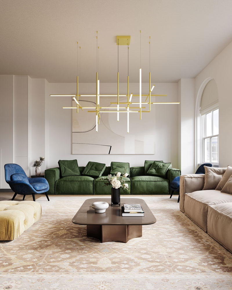 Sonneman 2102.14 Labyrinth Modern Brass Finish LED Chandelier Light ...