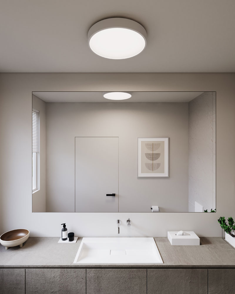 Sonneman 2746.16 Pi Modern Bright Satin Aluminum LED 12" Flush Mount ...