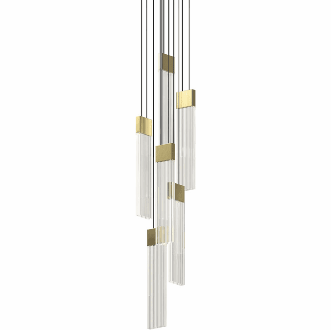 Sonneman 3095.14 V Panels Contemporary Brass Finish LED Multi Lighting ...