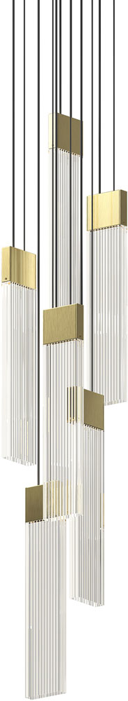 Sonneman 3095.14 V Panels Contemporary Brass Finish LED Multi Lighting ...