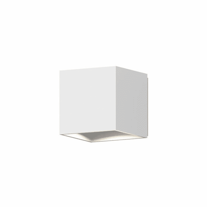 Sonneman 7520.98 Qube Modern Textured White LED Small Lighting Sconce ...