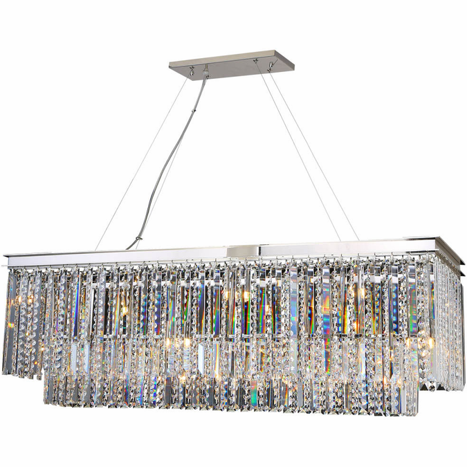 StarFire Crystal 1342CH Carousel Chrome Kitchen Island Light Fixture ...