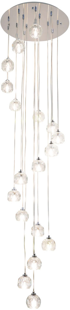 StarFire Crystal 1700CH Sole Chrome Multi Pendant Lamp - STA-1700CH